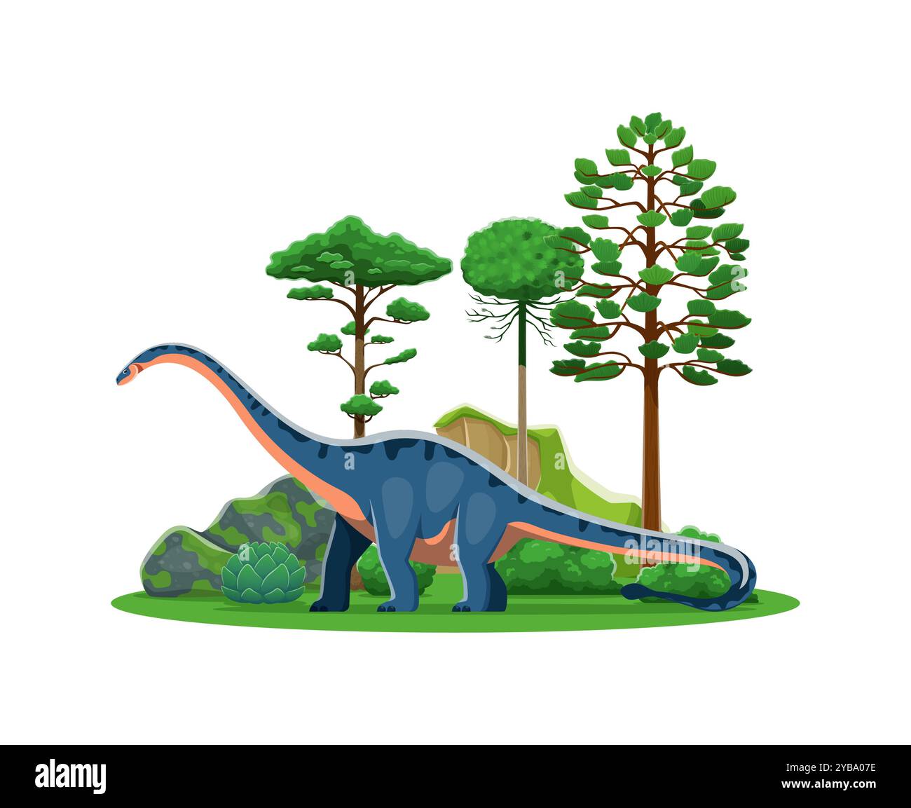 Cartoon dinosaur and prehistoric lizard Shunosaurus for kids ...