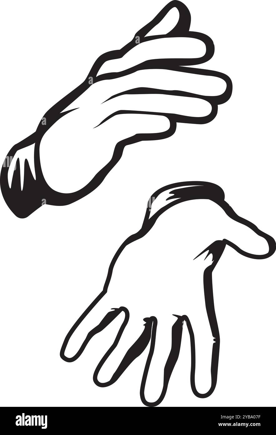 Clapping hands doodle. Magic trick gesture icon Stock Vector Image ...