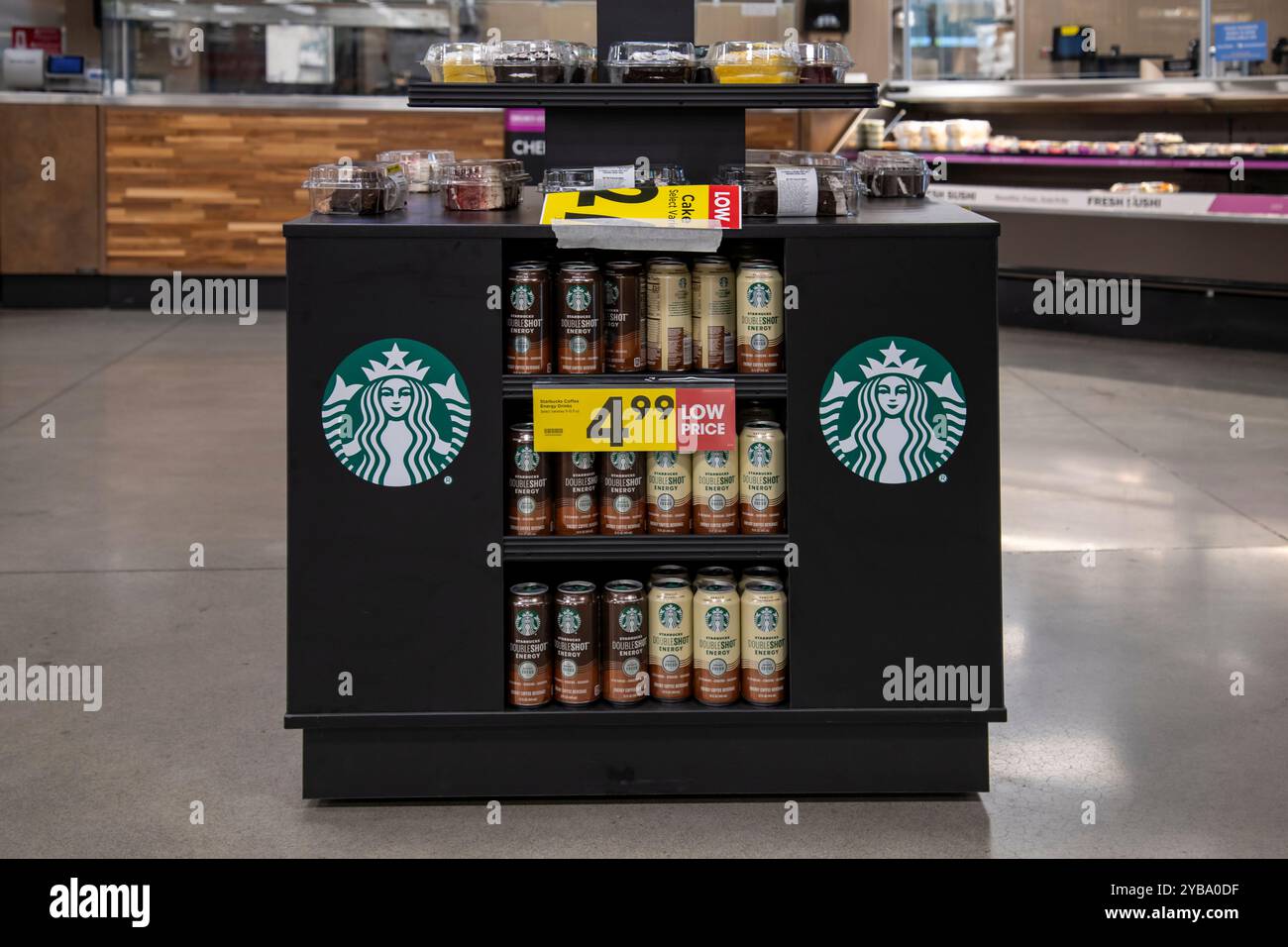 Palmer, Alaska. Starbuck's display of Doubleshot energy drink display ...