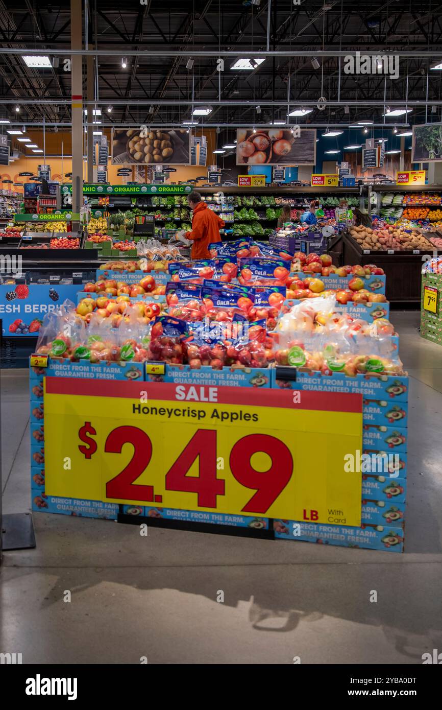 Palmer, Alaska. A Fred Meyer grocery store with a customer and sales ...