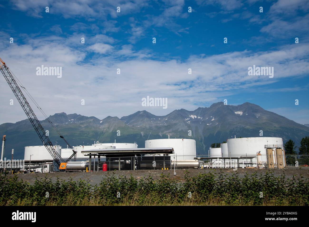 Valdez, Alaska. Petro Star Valdez refinery. The refinery produces jet ...