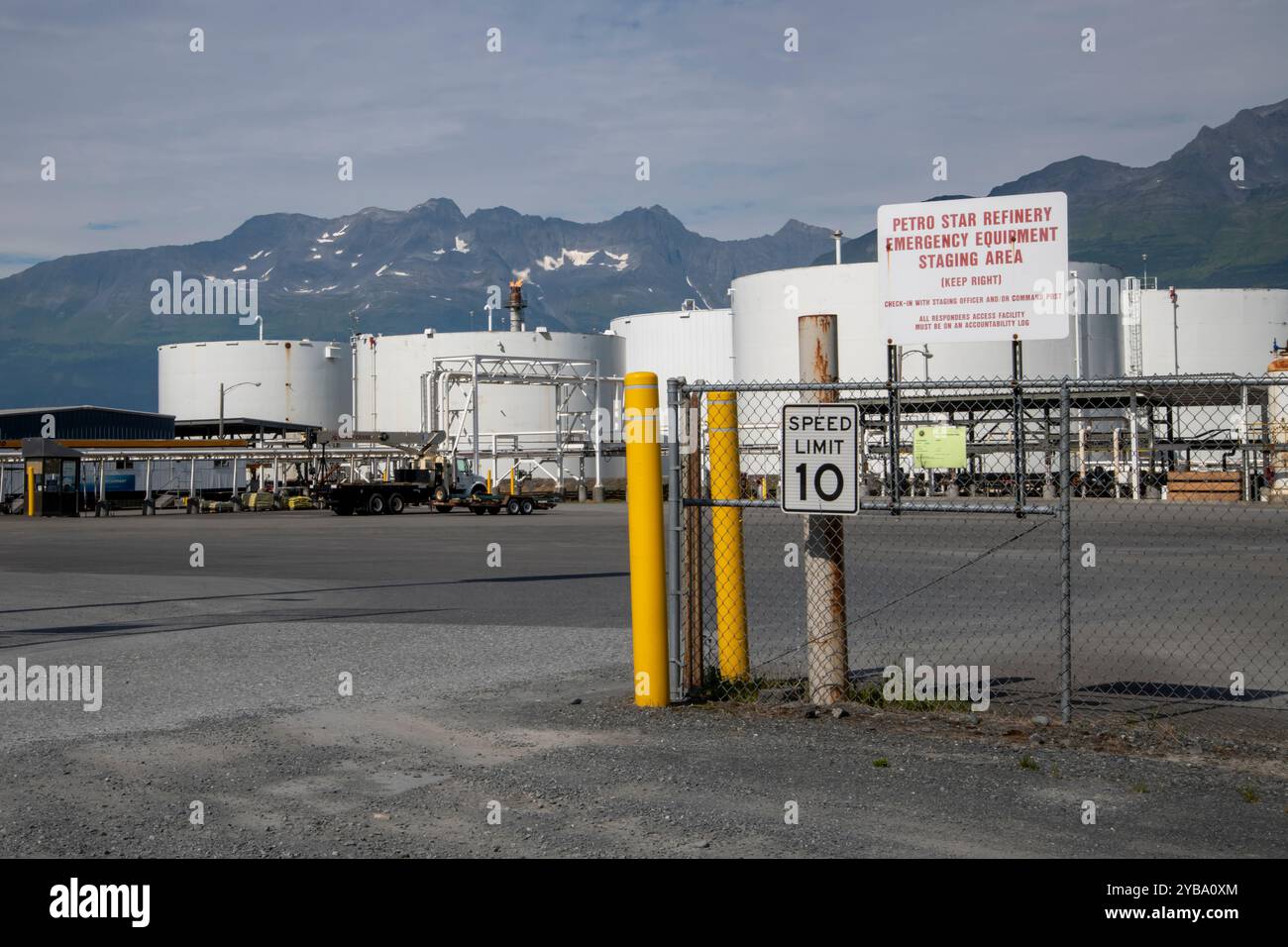 Valdez, Alaska. Petro Star Valdez refinery. The refinery produces jet ...