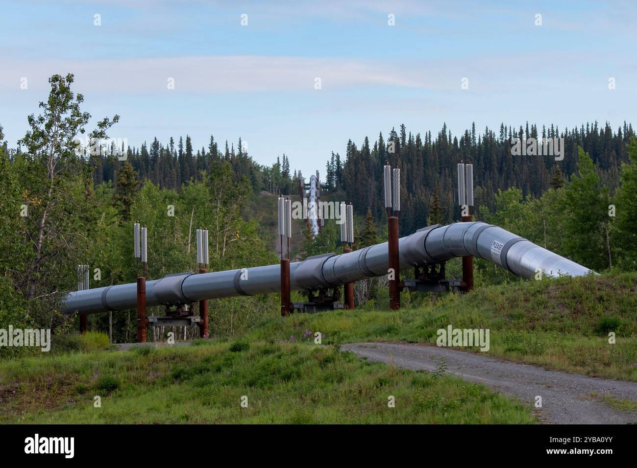 Copper Center, Alaska. The 800 mile long Trans-Alaska Pipeline Stock ...