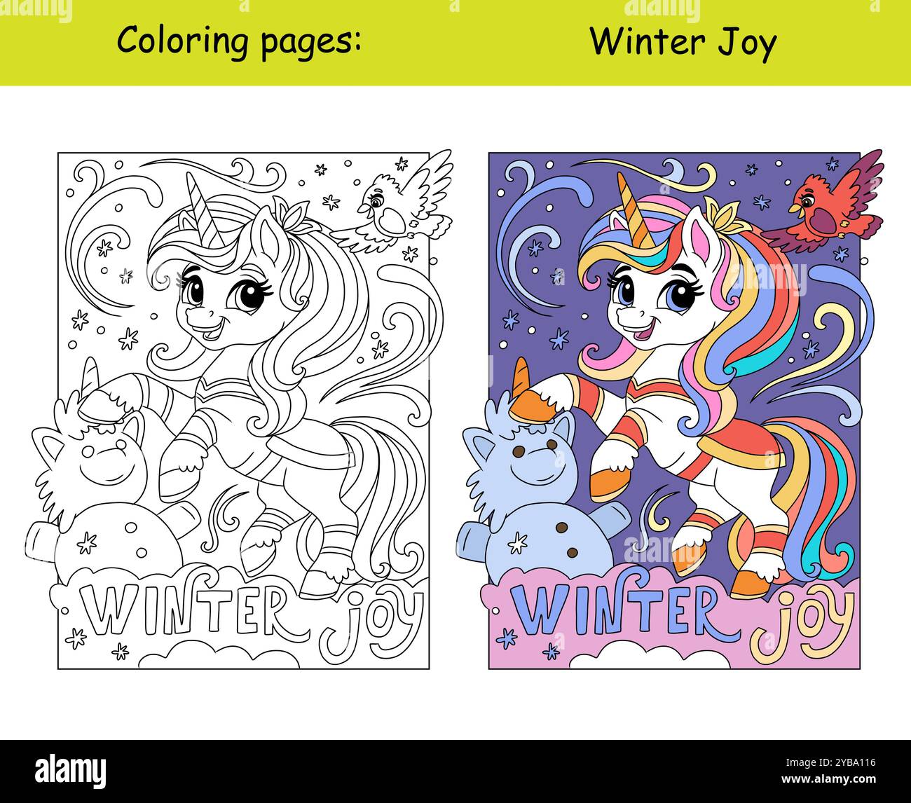 Kids making a snowman Stock Vector Images - Alamy