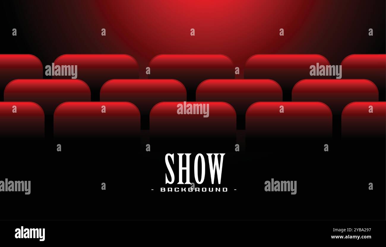 theater moview show row of red seats Stock Vector Image & Art - Alamy