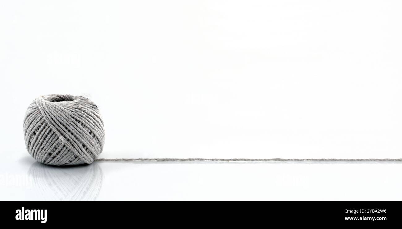 Ball of string border with copy space Stock Photo - Alamy