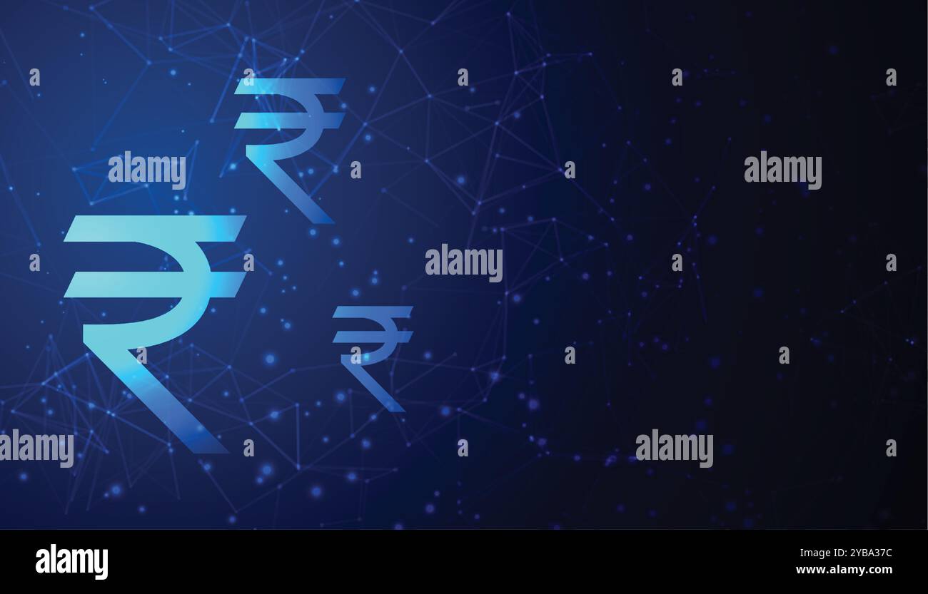 digital rupee concept background with rupee symbol Stock Vector Image ...