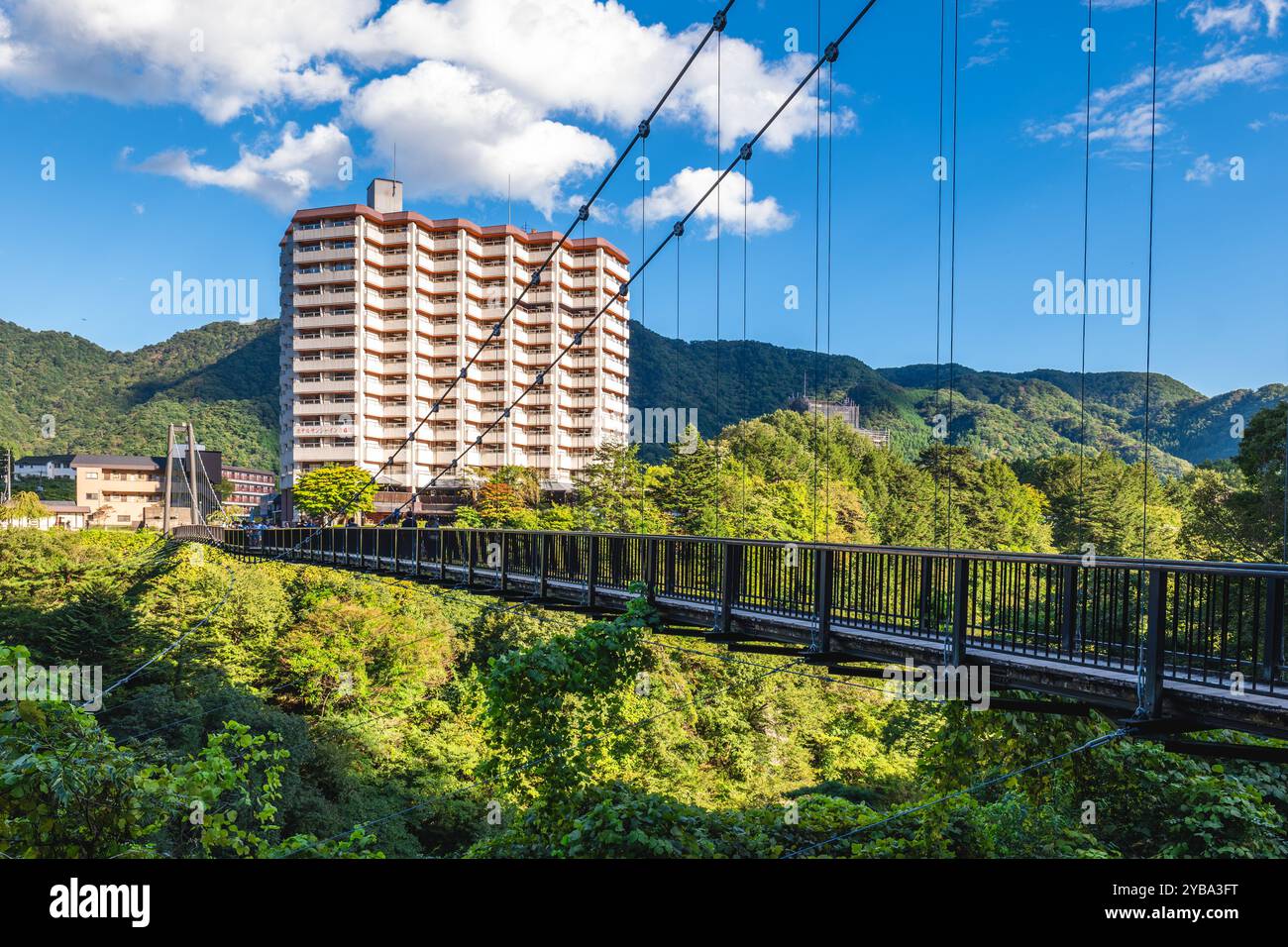 Scenery of Kinu River near Kinugawa Onsen, a spa town within Nikko in ...
