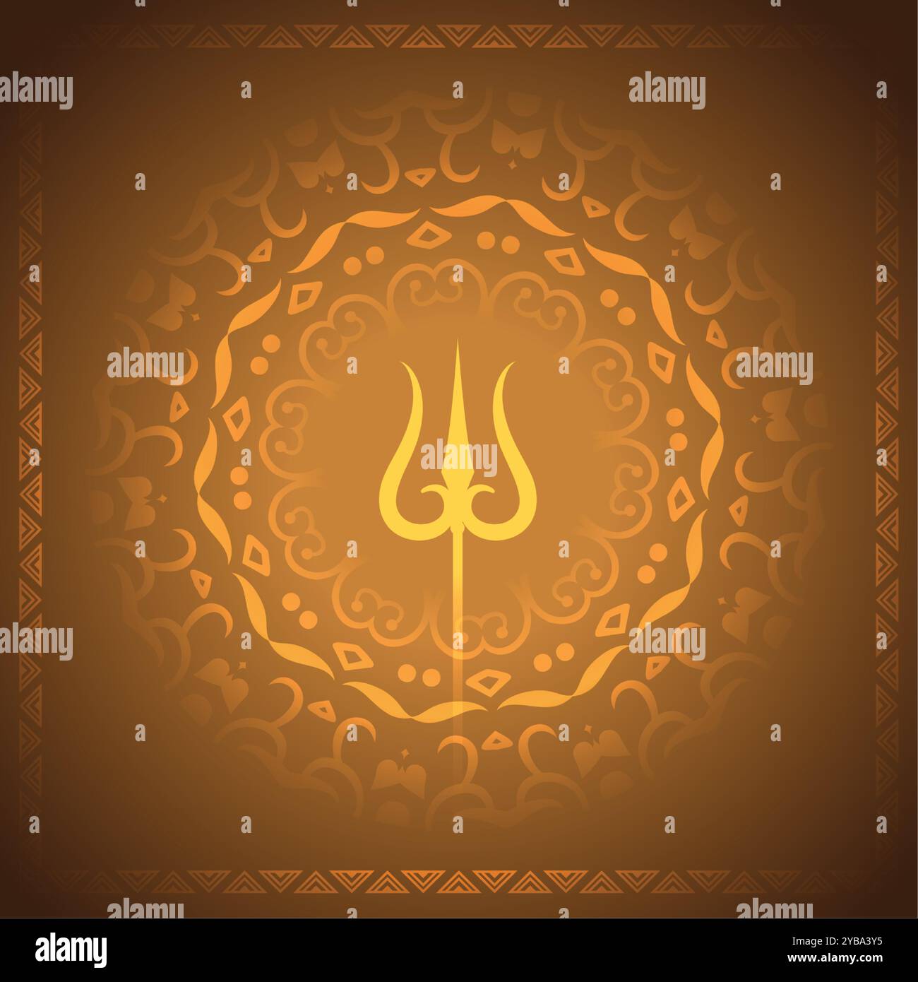 happy maha shivratri festival card with trishul design Stock Vector ...