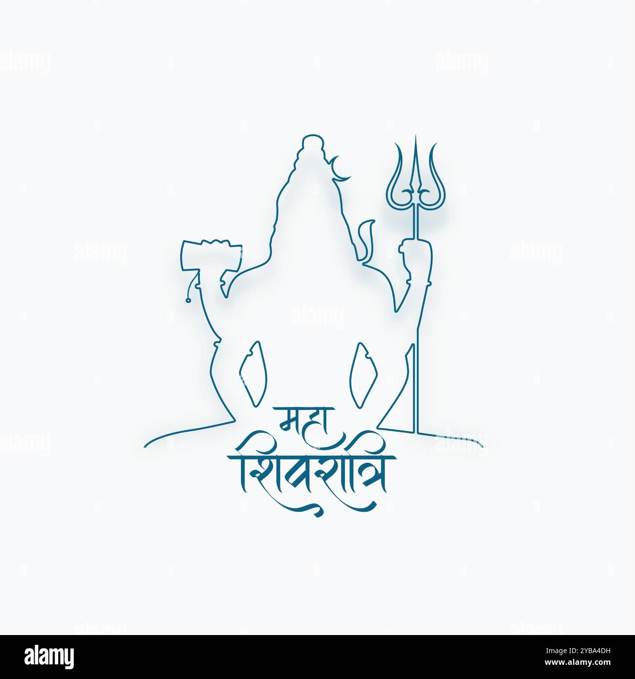 lord shiva maha shivratri festival card design Stock Vector Image & Art ...