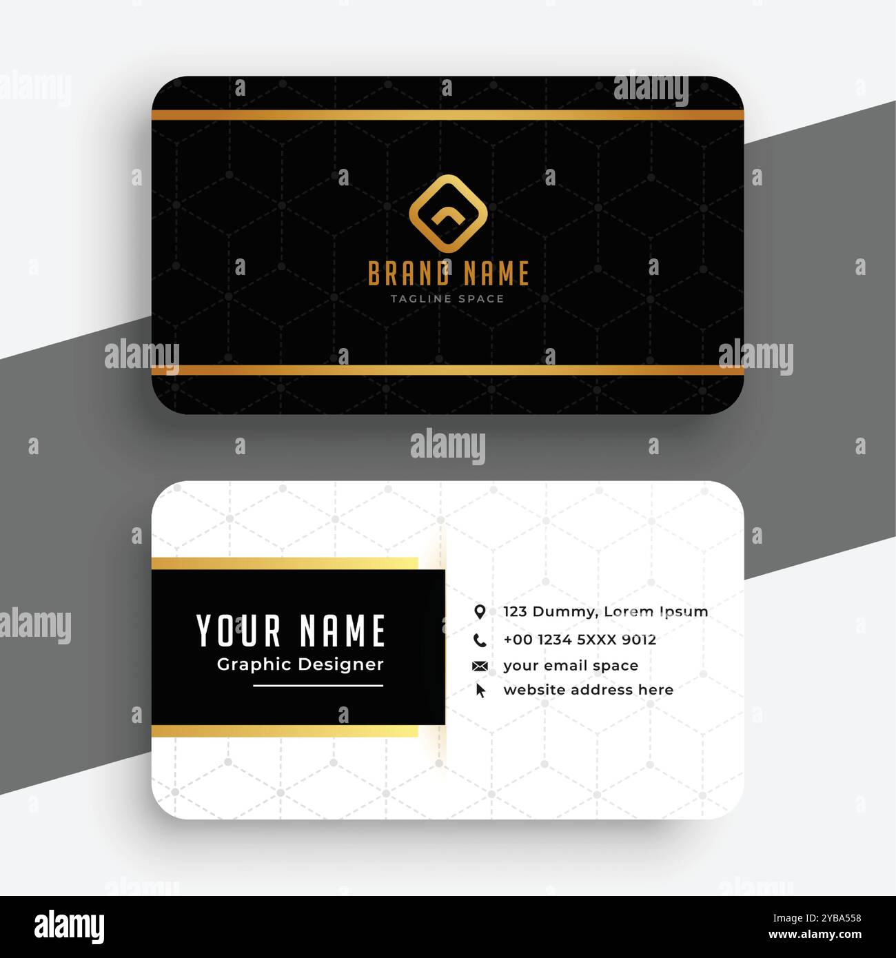 premium line business card design template Stock Vector Image & Art - Alamy