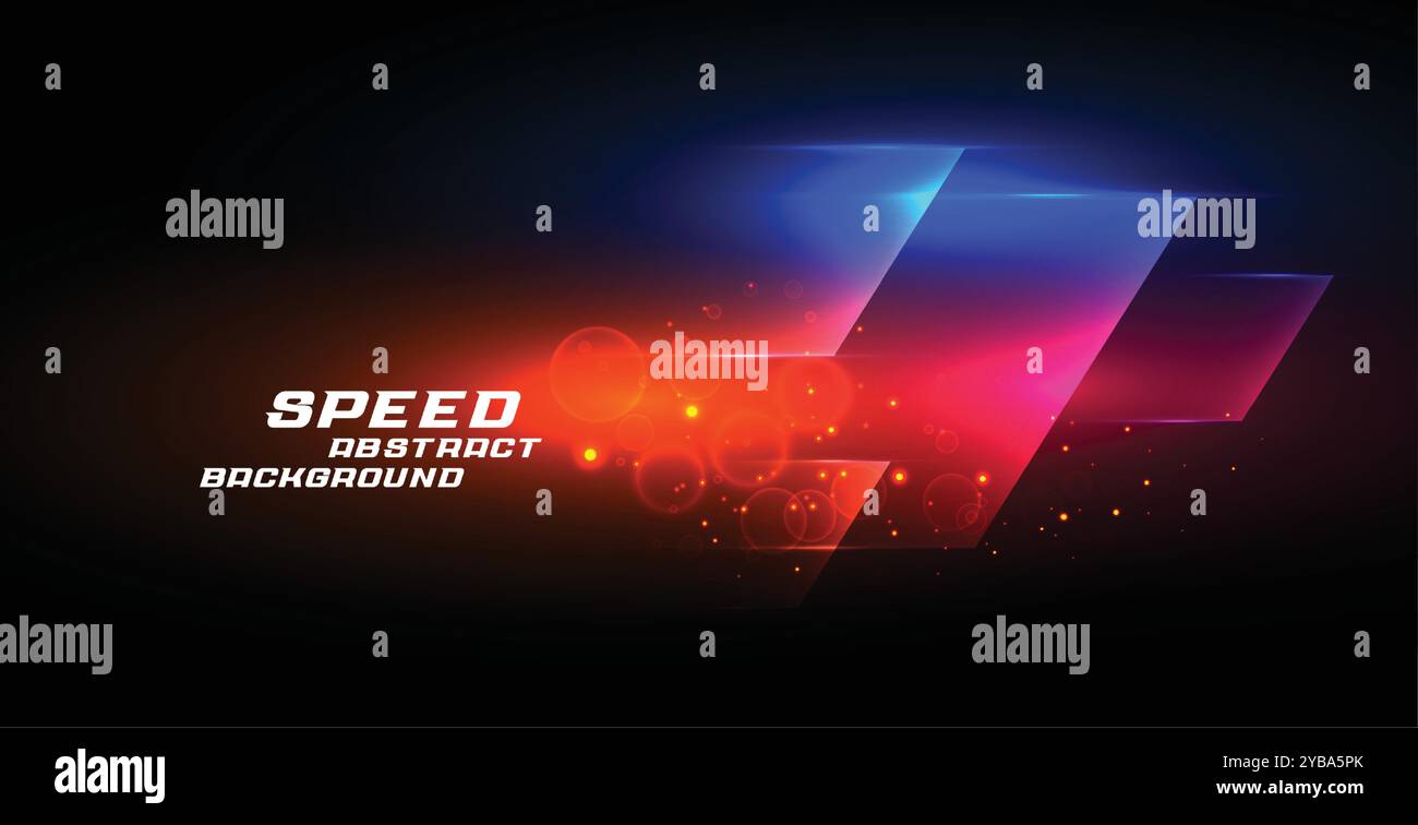 abstract speed background with glowing lights Stock Vector Image & Art ...