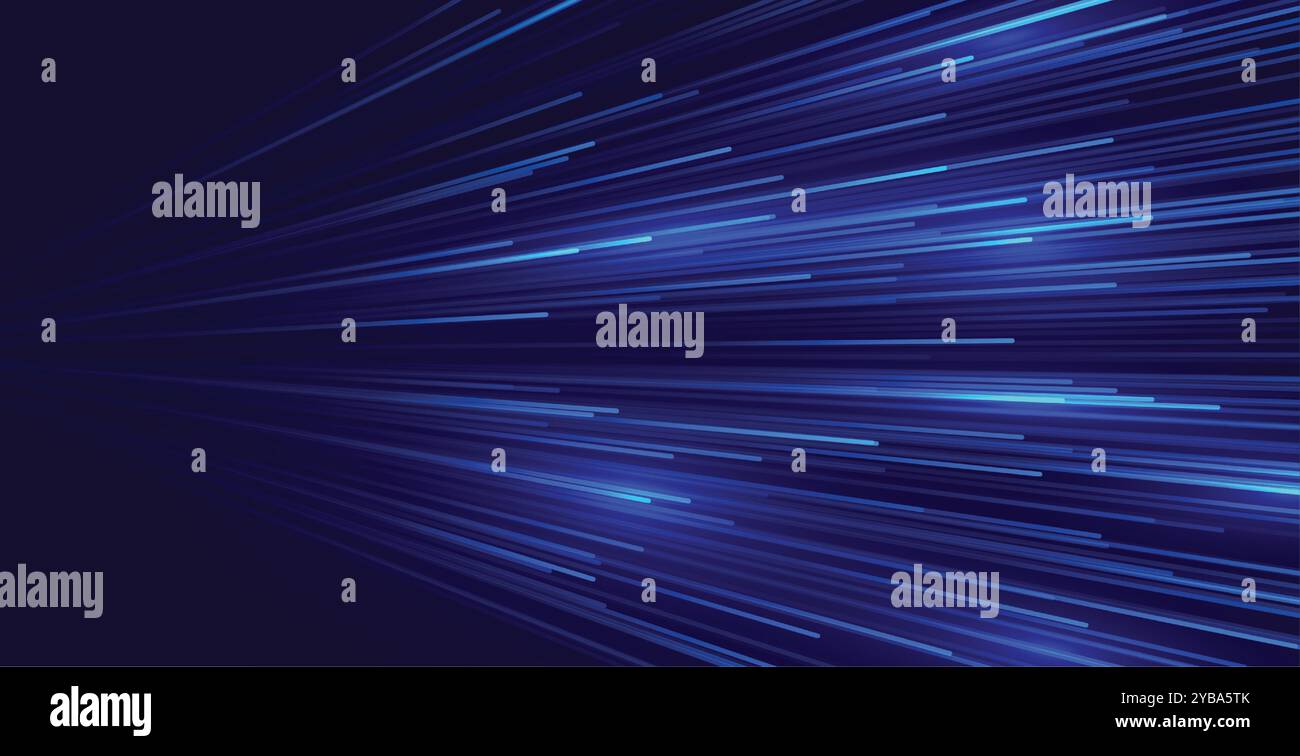 blue speed lights on dark background Stock Vector Image & Art - Alamy