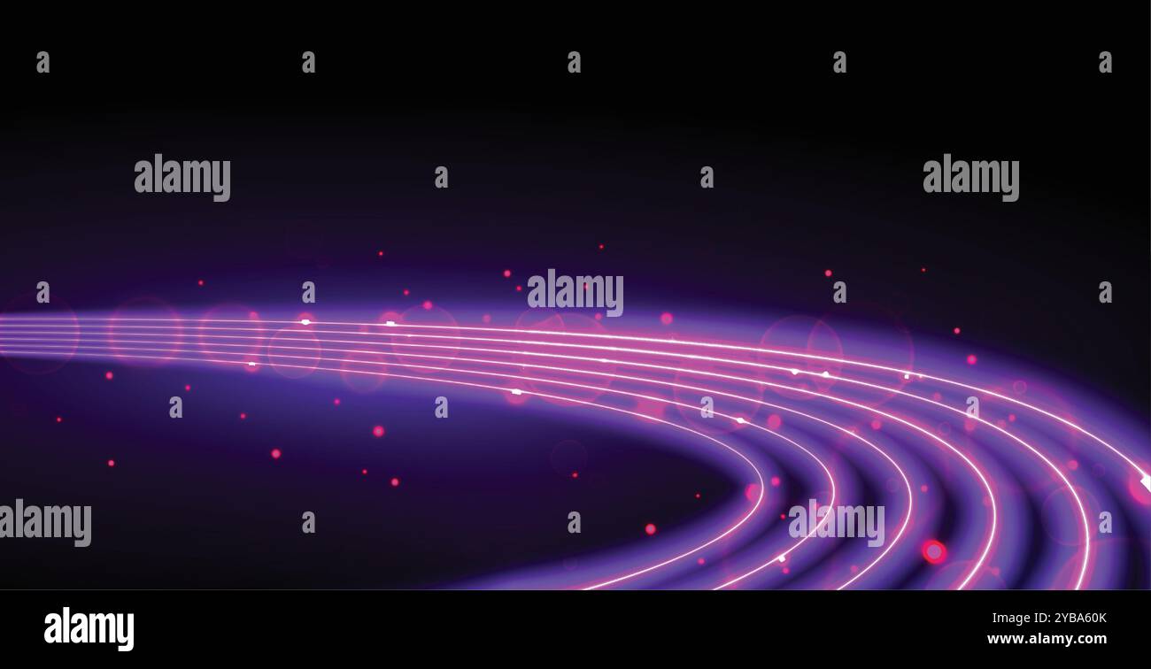 Purple background light neon speed Stock Vector Images - Alamy