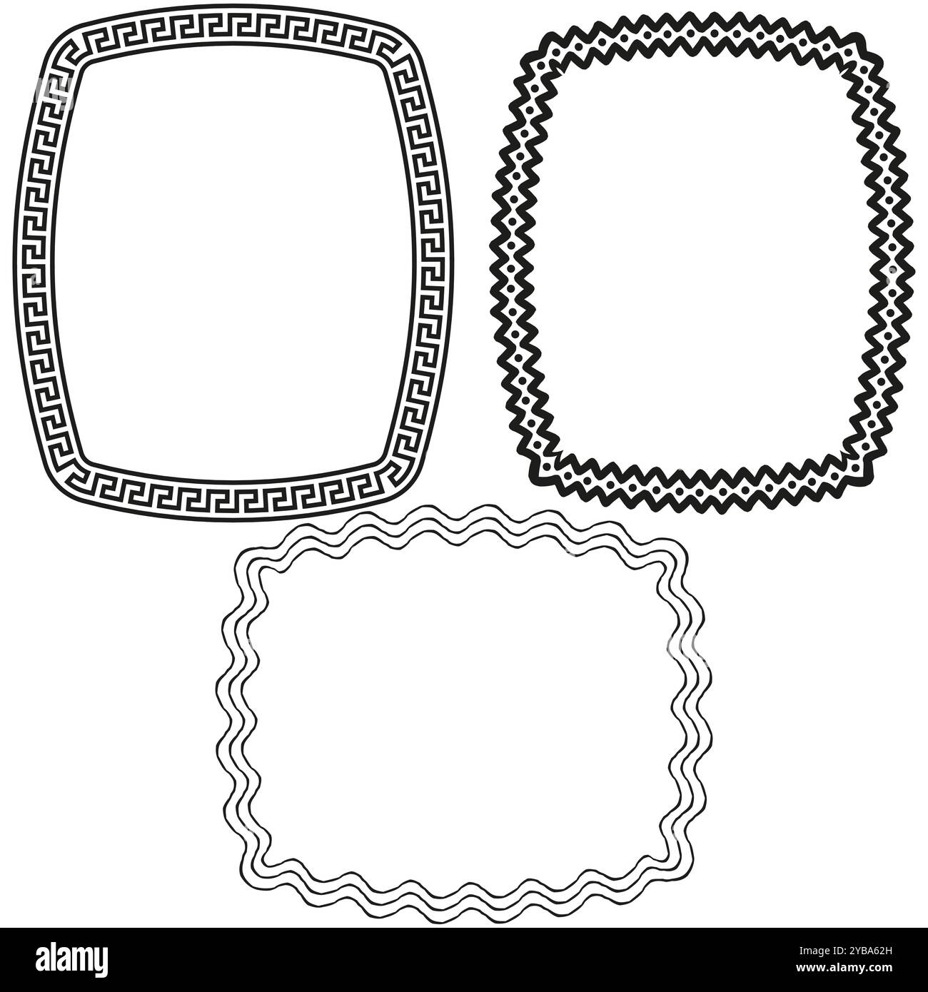 Square frame icon. Decorative outline vector. Geometric border ...