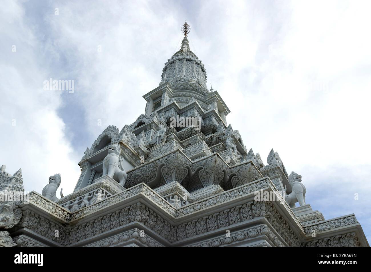 The stupa of Oudong (Oudongk) Temple, Kandal Province, Cambodia Stock ...