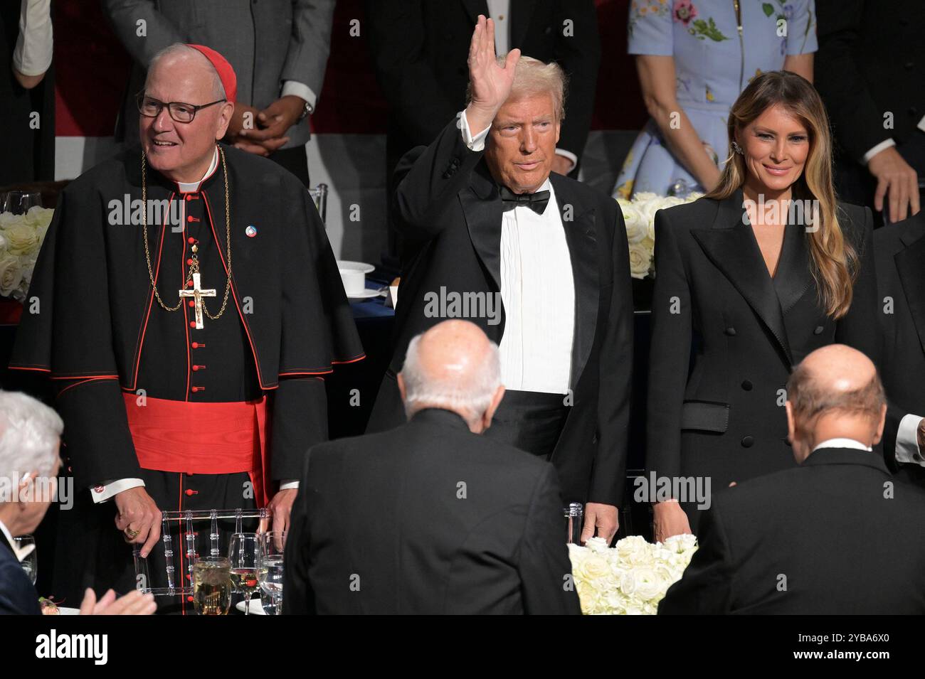 New York, USA. 17th Oct, 2024. (L-R) Cardinal Timothy Dolan, Archbishop ...