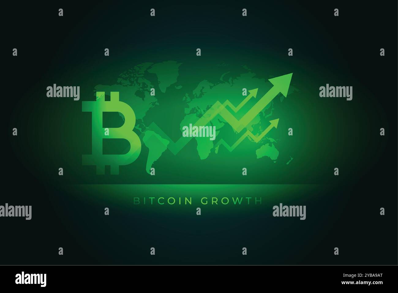 Bitcoin logo green Stock Vector Images - Alamy