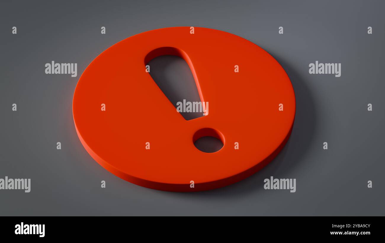 three-dimensional exclamation mark backgrounds.3d rendering Stock Photo ...