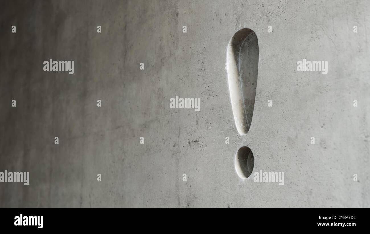 three-dimensional exclamation mark backgrounds.3d rendering Stock Photo ...