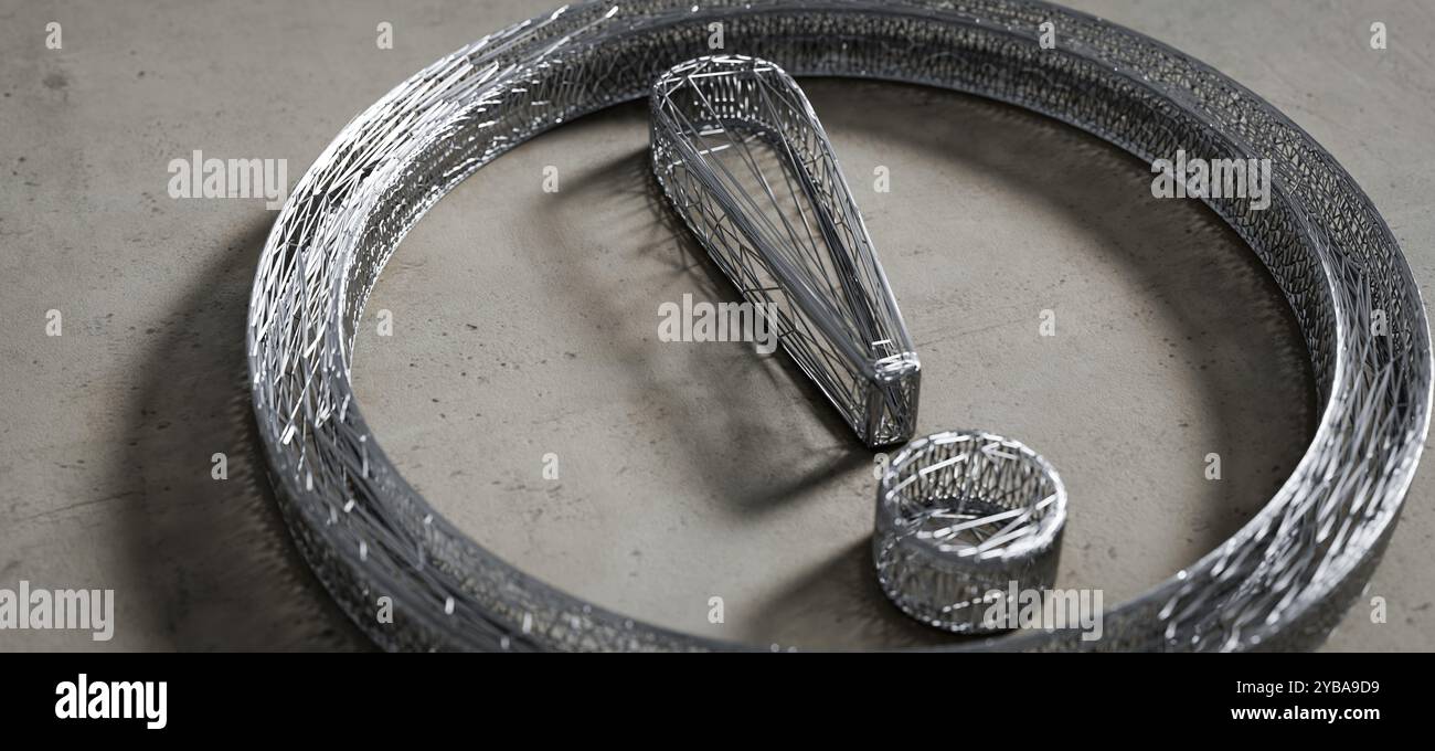 three-dimensional exclamation mark backgrounds.3d rendering Stock Photo ...