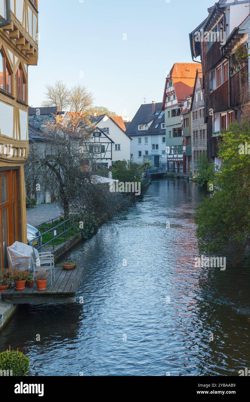 The Typical half timber german houses on a canal of the historic center ...