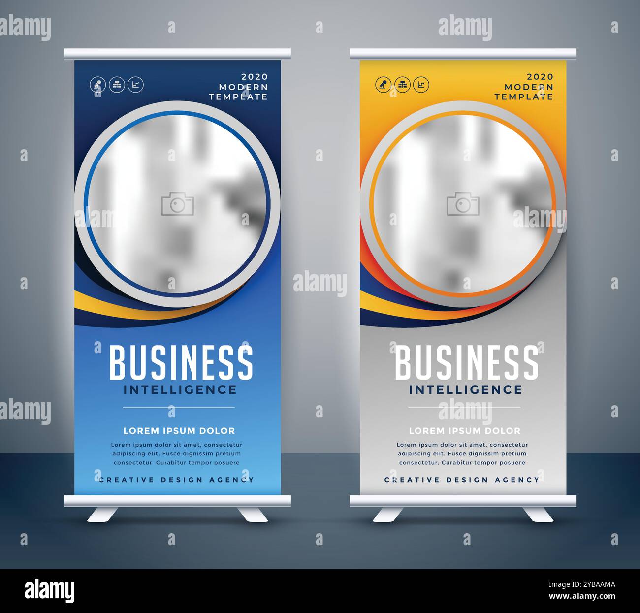 stylish modern roll up standee banner design Stock Vector Image & Art ...