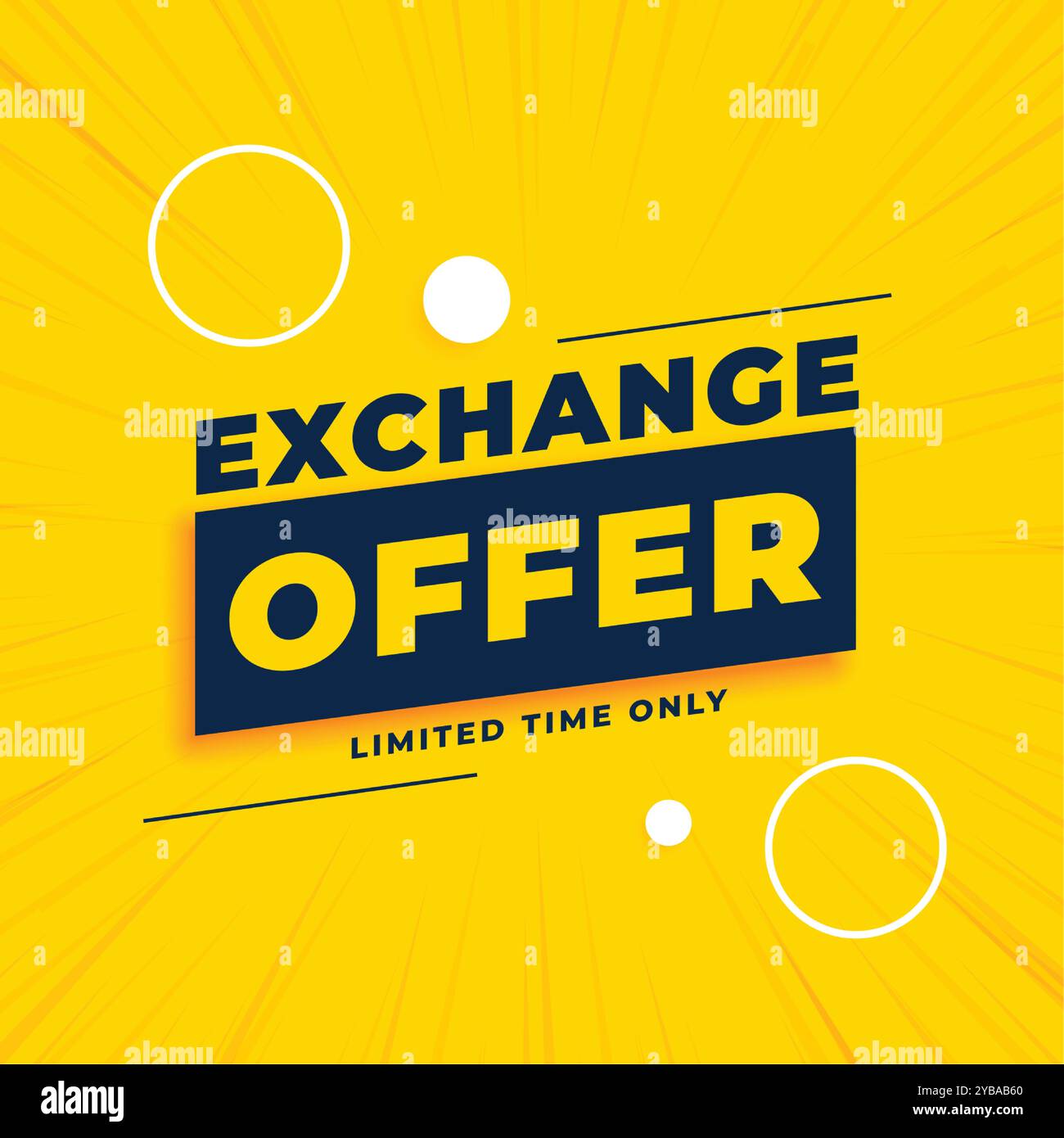 yellow exchange offer poster design for business promotion Stock Vector ...