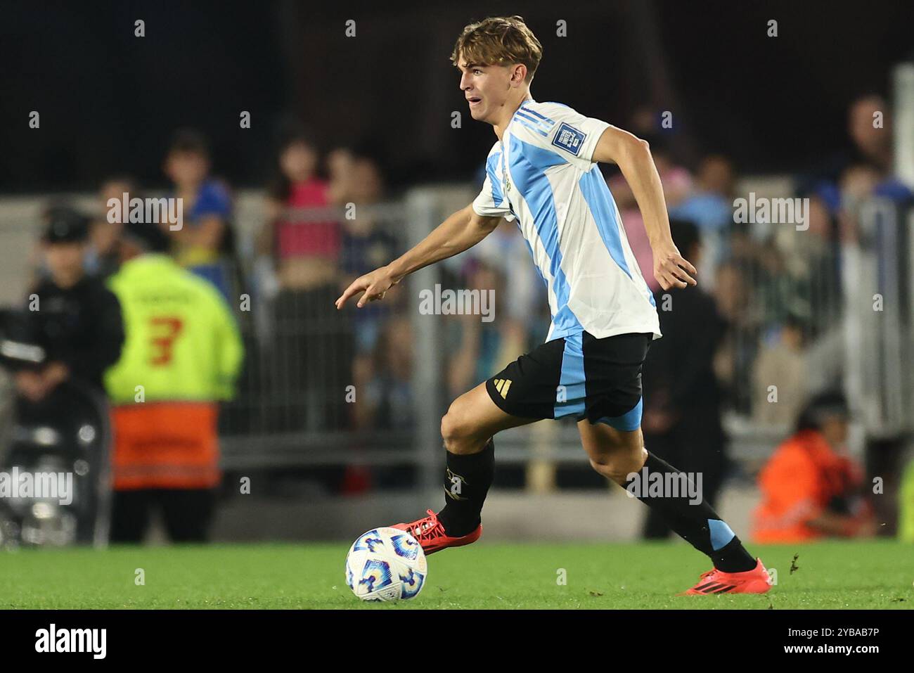 Argentina's midfielder Nicolas Paz looks on during the South American ...