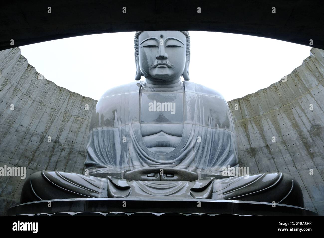 The Buddha statue in the Hill of the Buddha,the Buddhist Shrine designed by Tadao Ando at ...