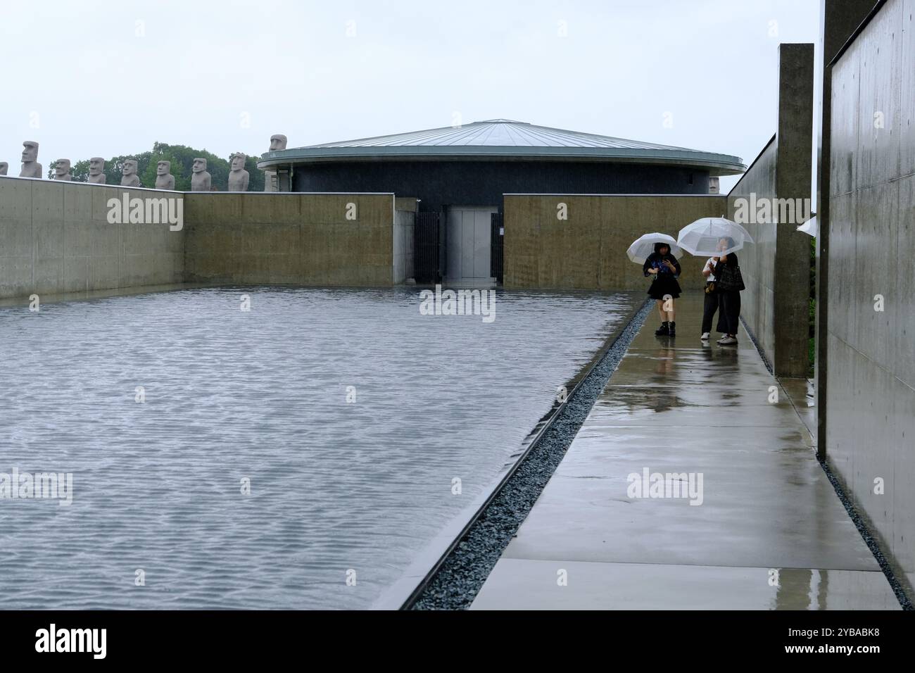 The reflecting pool of the Buddha statue in the Hill of the Buddha,the ...
