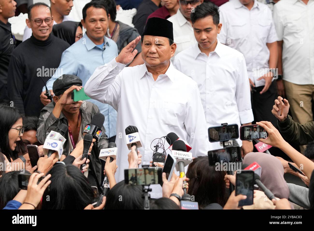 FILE - Indonesian Defense Minister and president-elect Prabowo Subianto ...