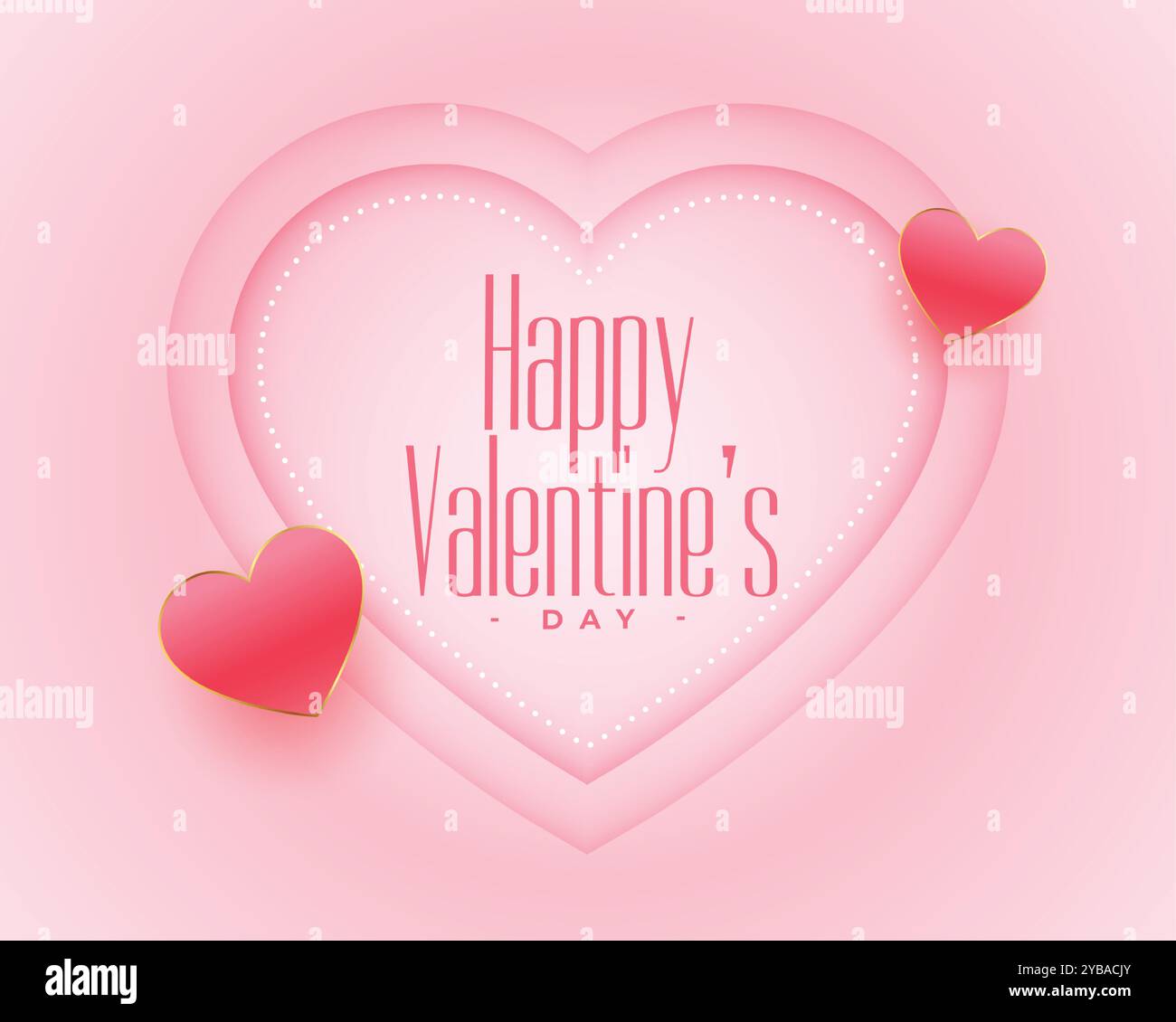 happy valentines day cute love hearts lovely greeting Stock Vector ...