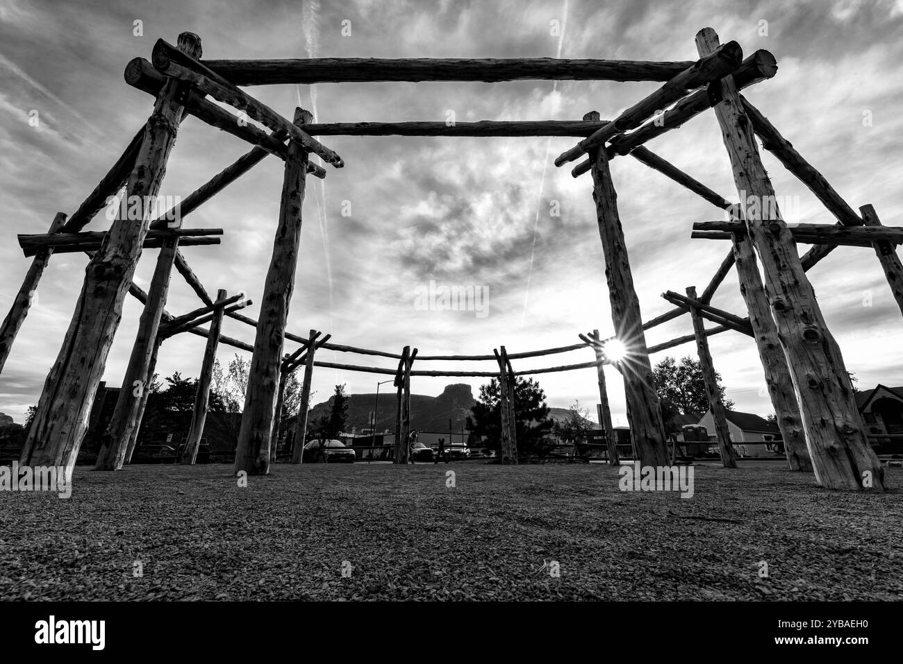 Native American arbor in Golden History Park - Golden, Colorado, USA [B ...