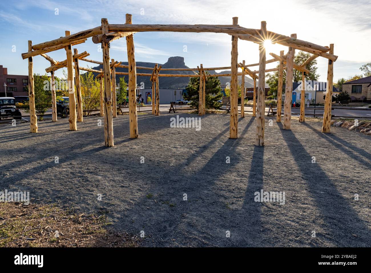 Native American arbor in Golden History Park - Golden, Colorado, USA ...