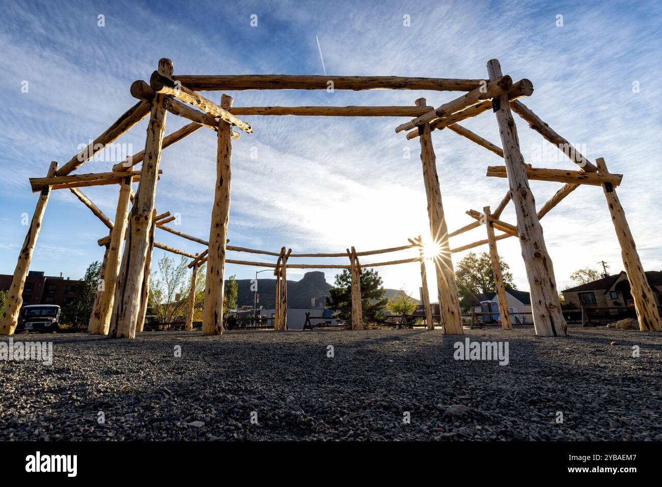 Native American arbor in Golden History Park - Golden, Colorado, USA ...