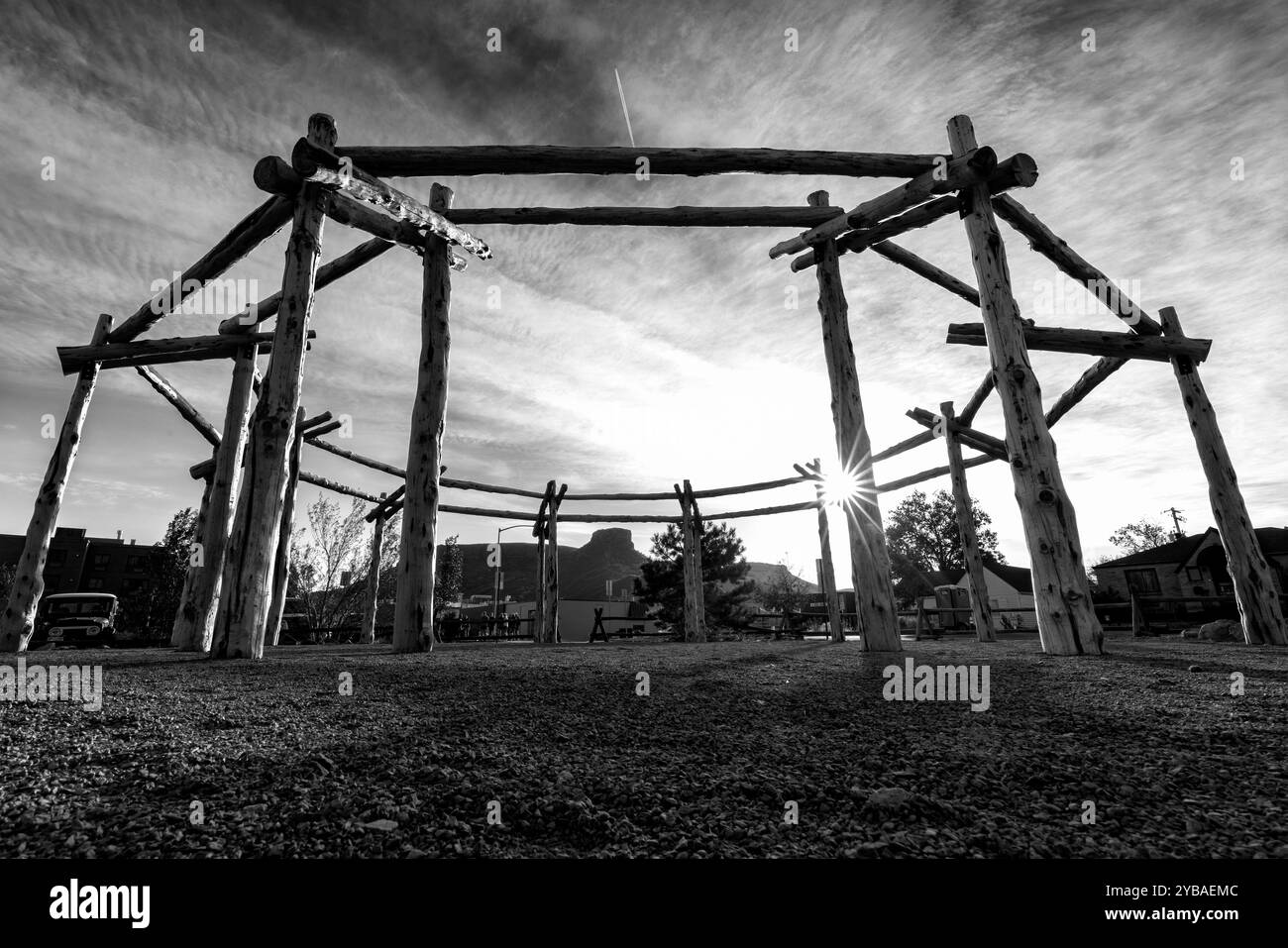 Native American arbor in Golden History Park - Golden, Colorado, USA [B ...
