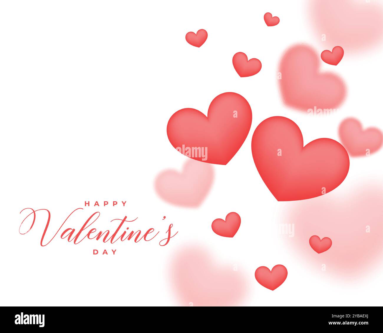 3d red hearts valentines day card design Stock Vector Image & Art - Alamy