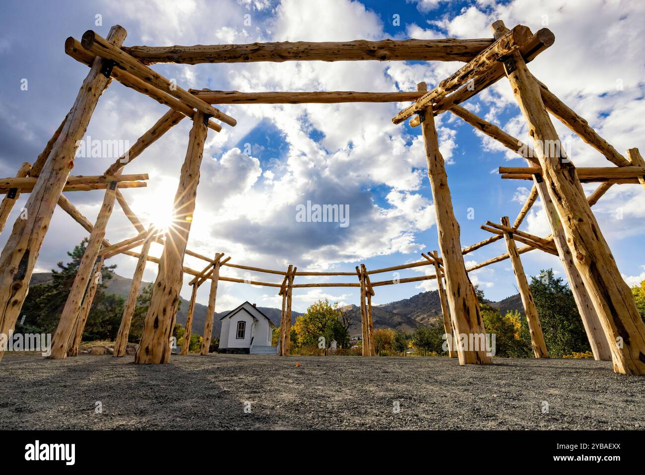 Native American arbor in Golden History Park - Golden, Colorado, USA ...