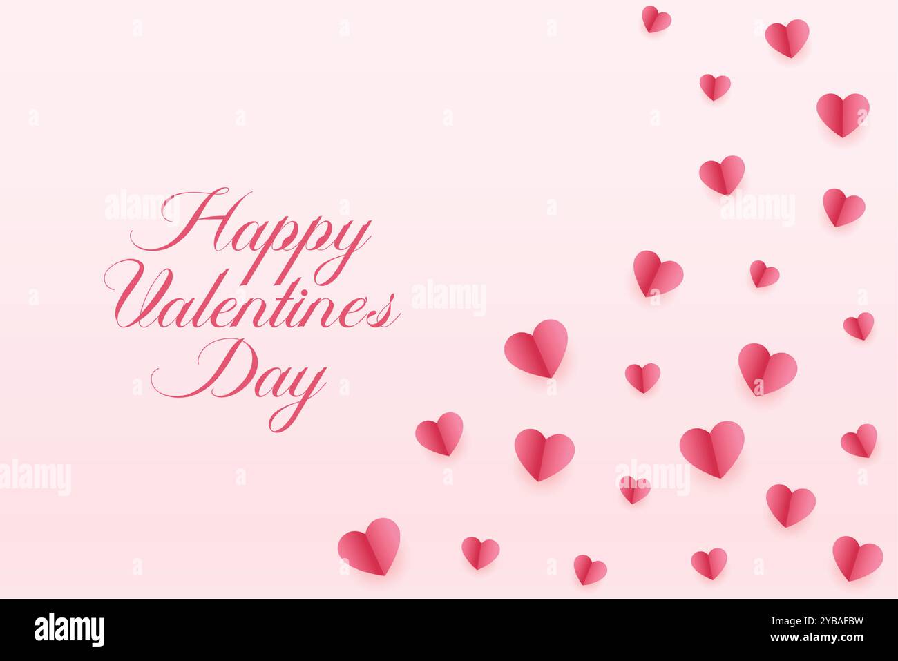 valentines day small paper hearts background design Stock Vector Image ...