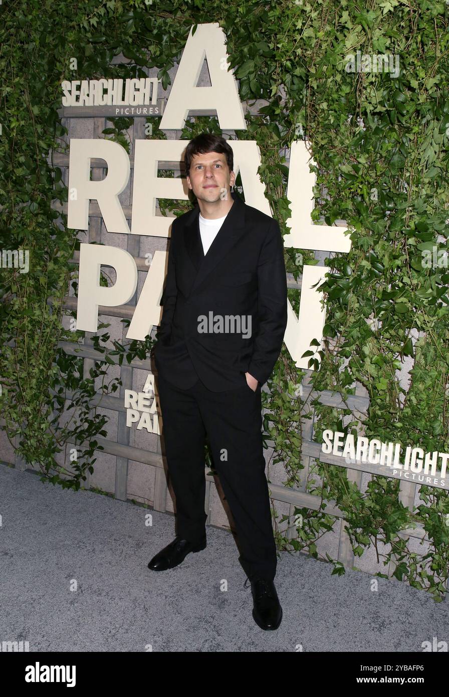 New York City, USA. 17th Oct, 2024. Jesse Eisenberg attending ...