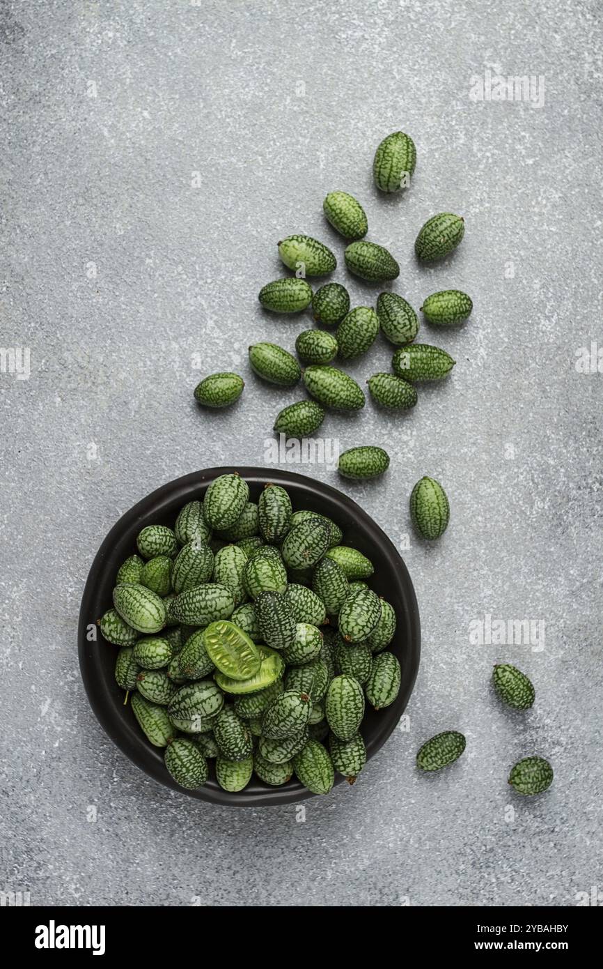 African cucumber, Mexican cucumber, mouse melon, Melothria Stock Photo ...