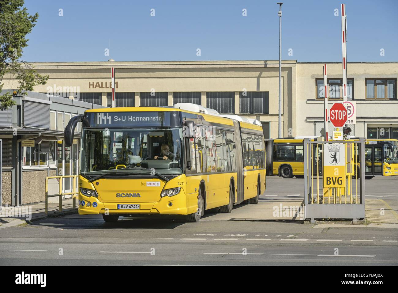 Buses, BVG depot Britz, Gradestrasse, Neukoelln, Berlin, Germany ...