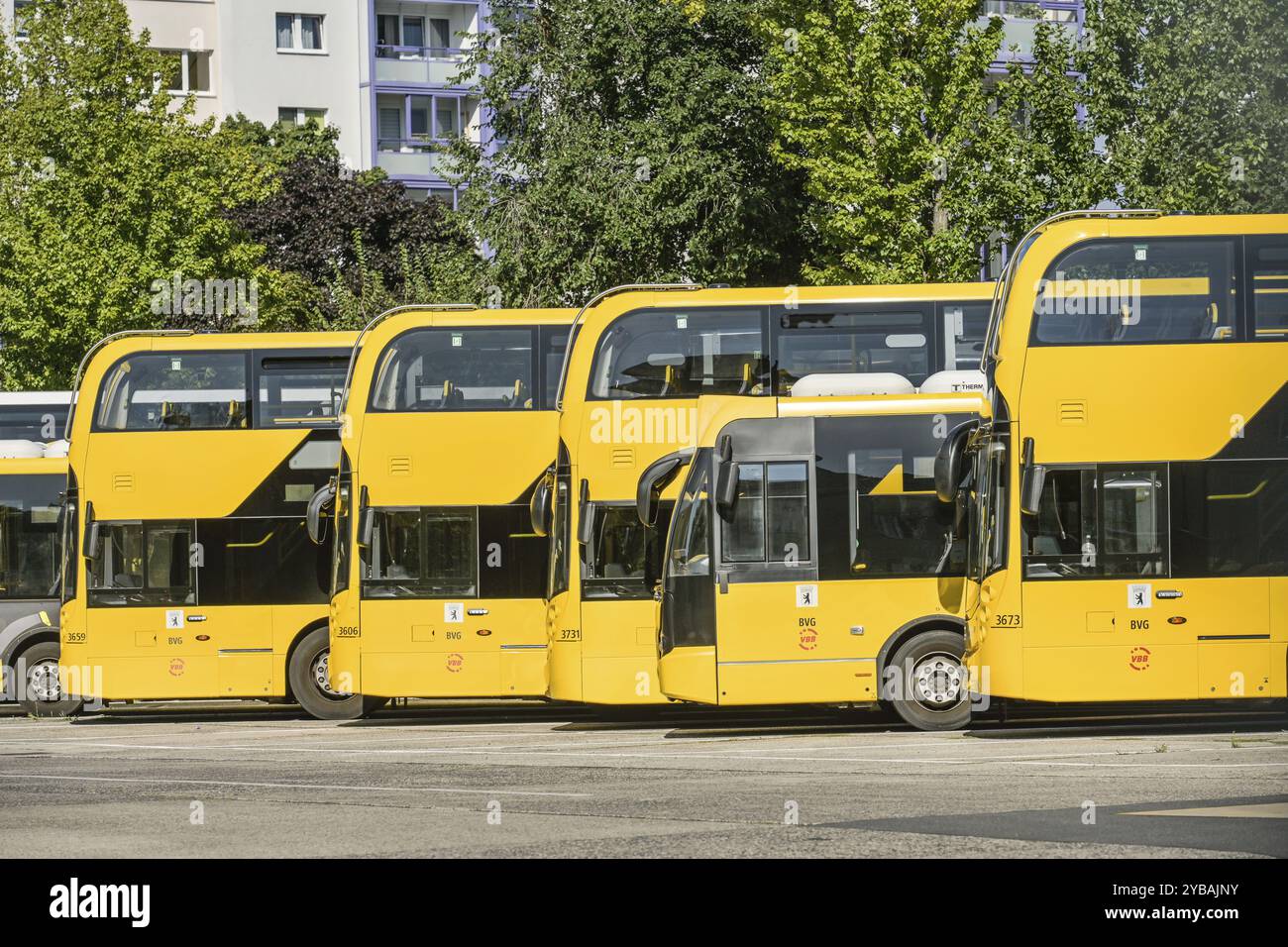 Buses, BVG depot Britz, Gradestrasse, Neukoelln, Berlin, Germany ...