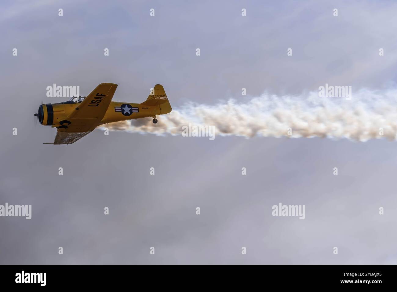 A World War 2 aircraft performs maneuvers during a Veterans Day airshow ...