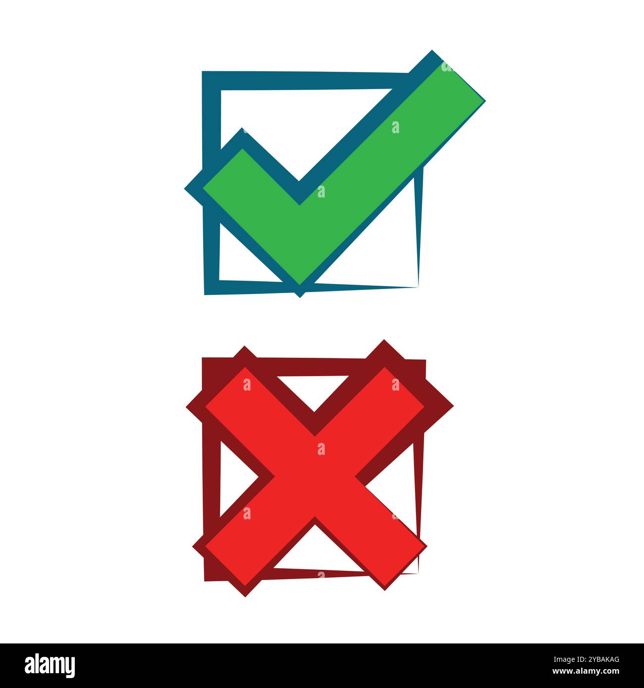 approved and denied symbols design Stock Vector Image & Art - Alamy