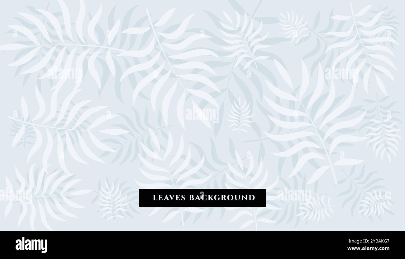 white leaves pattern background design Stock Vector Image & Art - Alamy
