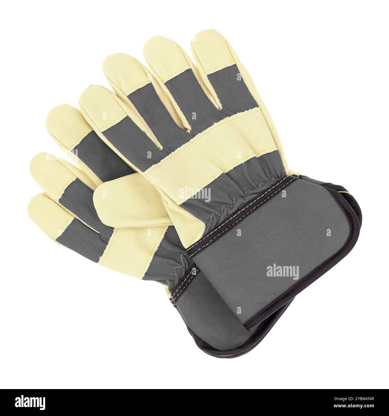 Individual work gloves against a white background Stock Photo - Alamy
