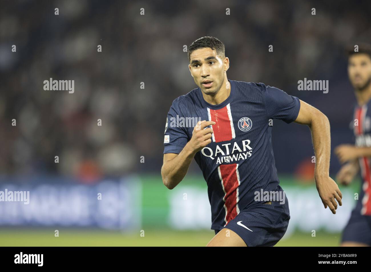 Football match, Achraf HAKIMI Paris St Germain in progress, Parc des ...