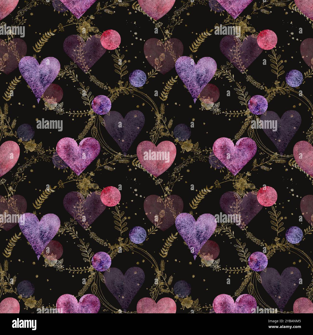 The vibrant heart motifs that are combined with intricate floral ...